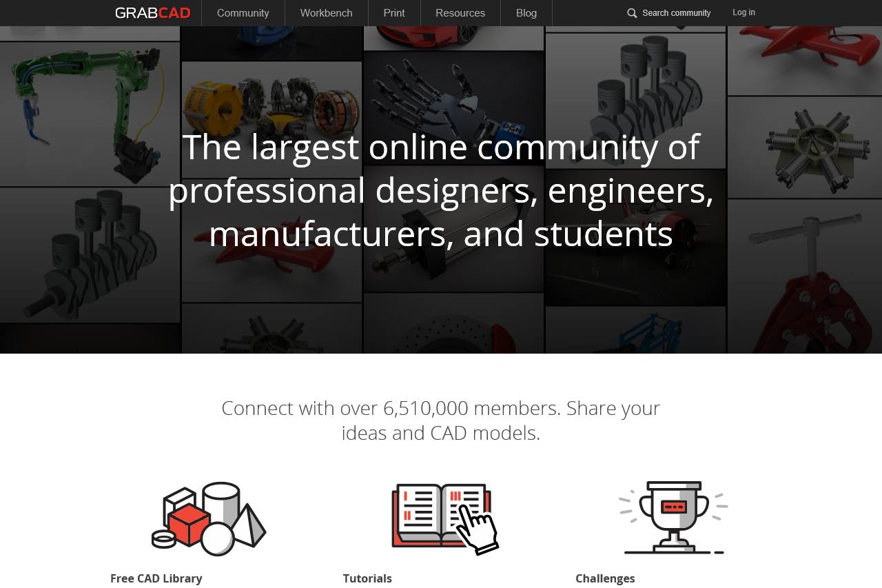 grabcad - 3D캐드 파일을 다운받을 수 있는 사이트입니다 | 모아요넷