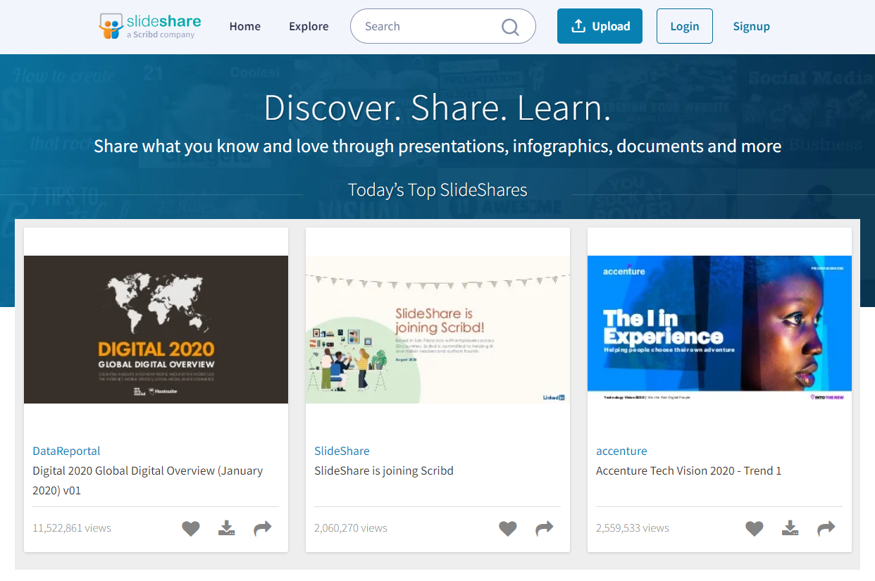 슬라이드쉐어 slideshare - PPT 공유 사이트입니다. 다른 사람이 만들어 놓은 PPT 파일을 참고 하기 좋습니다 | 모아요넷